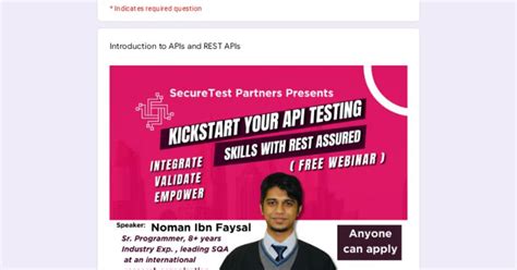 Securetest Partners On Linkedin Free Webinar Introduction To Apis And Rest Apis