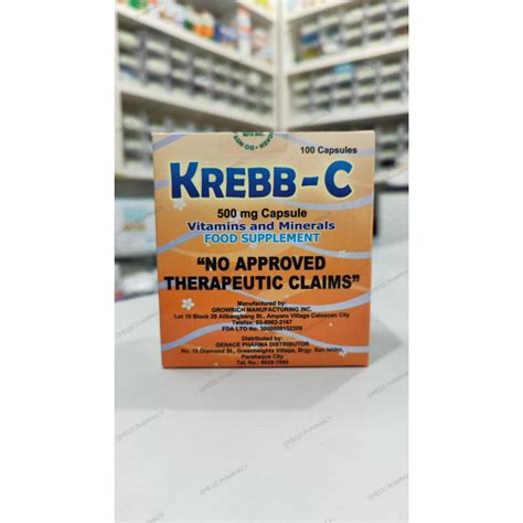 Krebb C Multivitamins Food Supplement 500mg 50s 100s Shopee Philippines