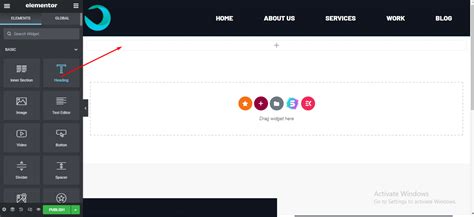 how to set heading in elementor themewaves