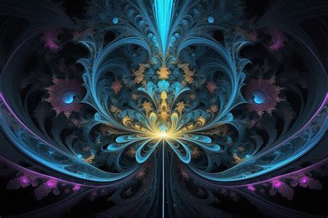 Premium Photo Futuristic Fractal Echo