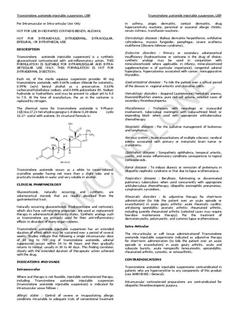 An Extensive Description Of The Indications Warnings Dosage And Administration Information For