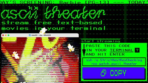 Enjoy The Ascii Theater Stream Text Based Movies In Your Terminal