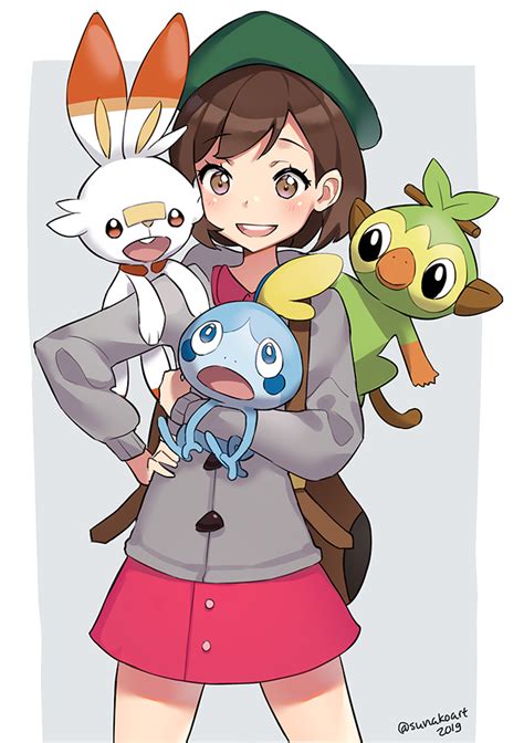 Gloria Scorbunny Sobble And Grookey Pokemon And More Drawn By Sunako Veera Danbooru