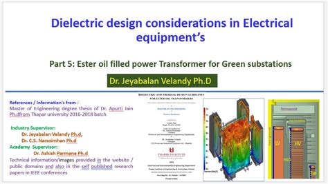 Dielectric Design Considerations In Electrical Equipments Part 5 … Dr Jeyabalan Velandy Ph D