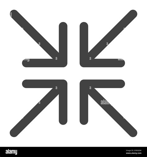 Arrow Minimize Screen Line Icon Flat Vector Illustration Stock Vector Image And Art Alamy