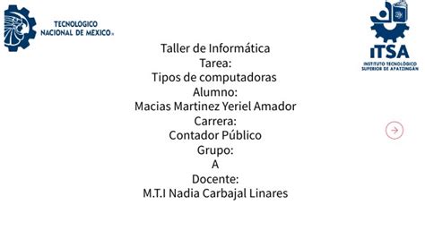 Tipos De Computadoras