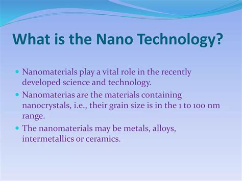 A Presentation On Nanophysics Ppt