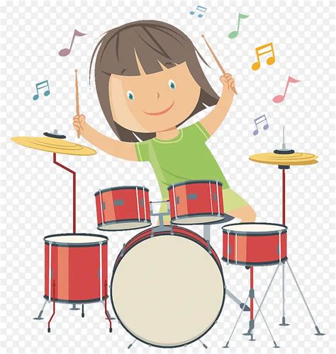 卡通可爱插图小女孩打鼓png图片素材下载图片编号8477219 Png素材网