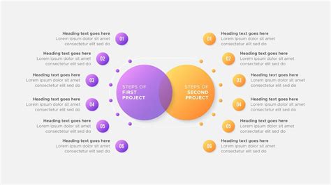Process Workflow Features Options Comparison Chart Diagram Circles Infographic Design Template