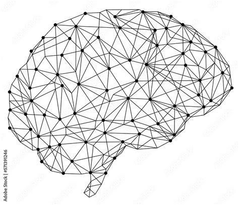 Polygonal Brain Or Artificial Intelligence Abstract Image Of The Human