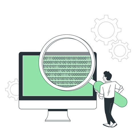 Binary Code Customizable Cartoon Illustrations Bro Style