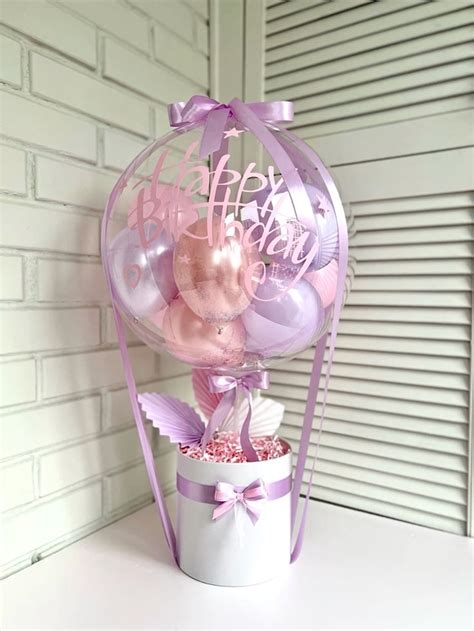 Баблс в шляпной коробке Оформление дня рождения воздушными шарами День рождения воздушные