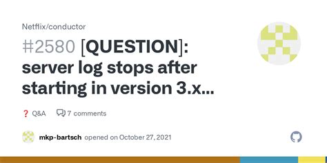 Question Server Log Stops After Starting In Version 3x When Using Docker Image · Netflix