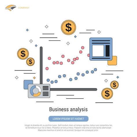 Premium Vector Business Analysis Flat Contour Style Vector Concept