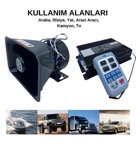 profesyonel polis sireni uzaktan kumandalı güçlü siren wireless