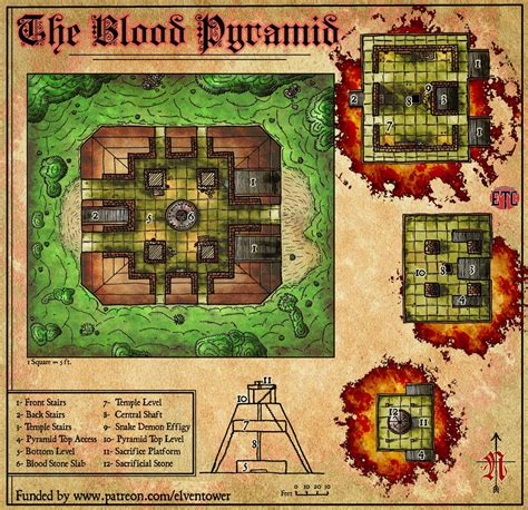 Fantasy Map Pyramids Dungeon Maps