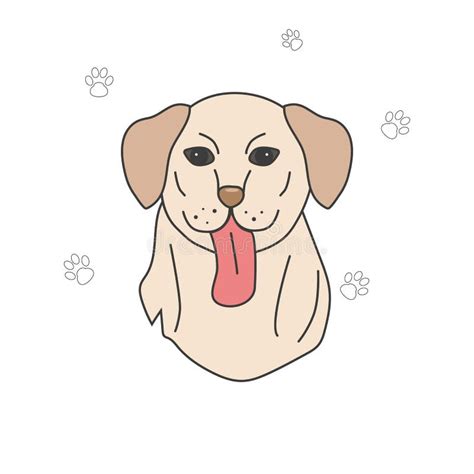 Dog Retriever In The Style Of Duddle Stock Vector Illustration Of