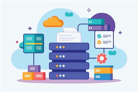 An Illustration Depicting A Cloud Computing Network With Various