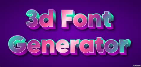 3d Font Generator Text Effect And Logo Design Font