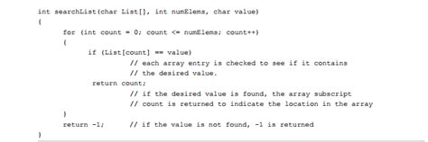 Solved Working With The Linear Search Bring In Program Chegg