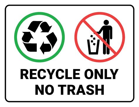 Free Printable Recycle Sign Templates Pdf Trash Can