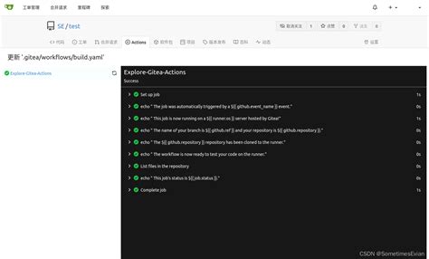 Gitea Actions使用体验 Csdn博客