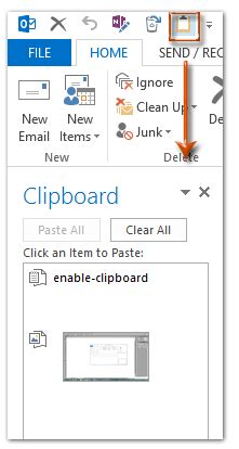 How To Enable Show Clipboard In Outlook