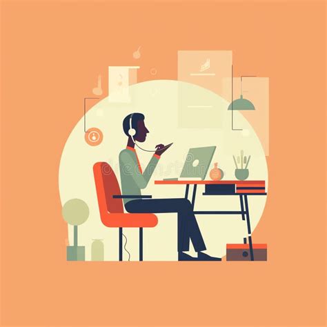 Generative Ai Man Sitting At A Stock Illustration Illustration Of Table Finance 279353306
