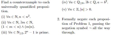 Solved Find A Counterexample To Each Iv ∀a∈q≥0∃b∈qab2