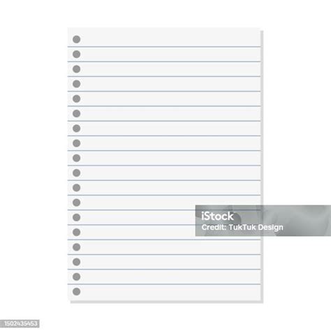 종이 줄이 그어진 공책 메모 페이지 학교 교육을 위한 흰색 시트 템플릿 그림 교과서에 대한 스톡 벡터 아트 및 기타 이미지