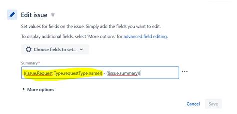 solved how can i add prefix to issue summary with reques