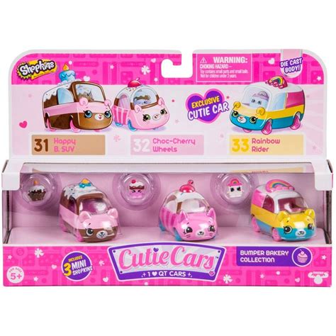 Shopkins Cutie Cars 3 Pack Assorted Toystationtt