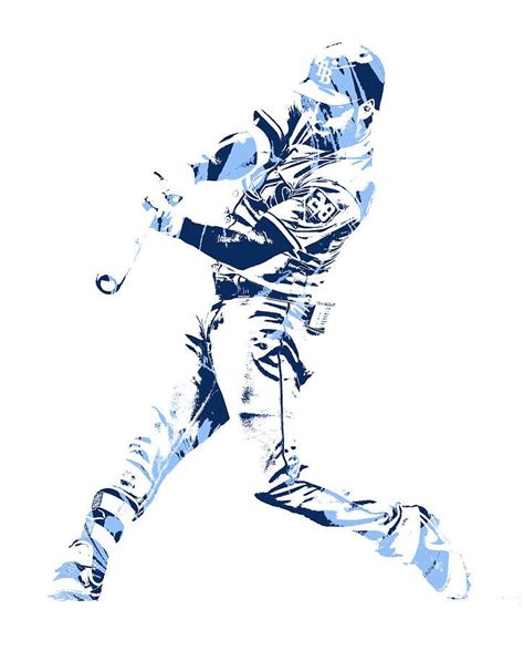 Kevin Kiermaier Tampa Bay Rays Pixel Art 1 Poster Canvas Wall Art Print John Sneaker