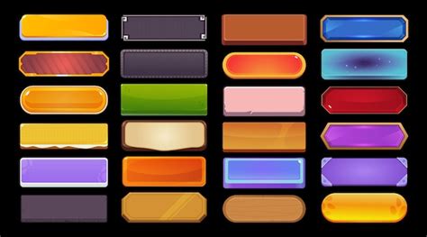 Premium Vector Game Buttons Set