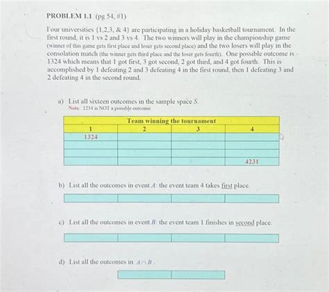 Solved Problem 11 Pg 541 Four Universities