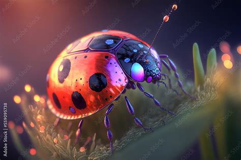 An Extremely Sharp And Detailed Portrait Of Ladybug Macro Generative Ai Detailed Ladybug