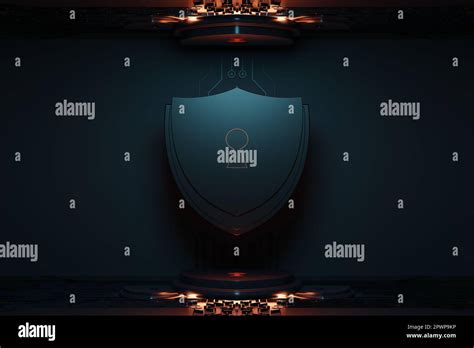 Protection Network Security Computer And Safe Your Data Concept Shield Icon Cyber Security