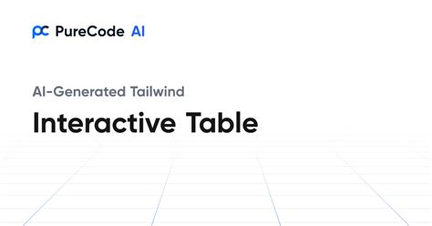 Build A Tailwind Interactive Table Ui Easily With Ai Powered Prompts