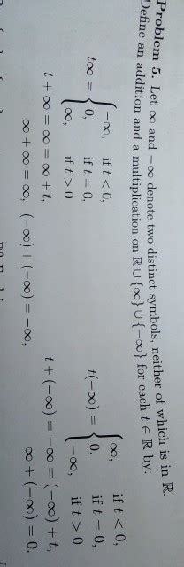 solved problem 5 let oo and o denote two define an