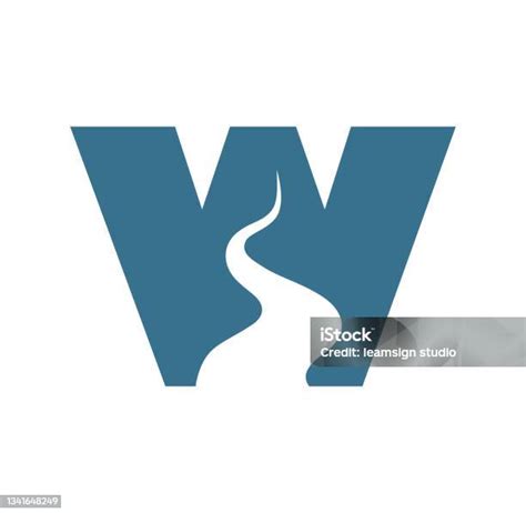 강 디자인 일러스트가 있는 레터 W 로고 로고에 대한 스톡 벡터 아트 및 기타 이미지 로고 물 시내 Istock