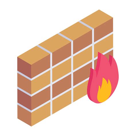 A Firewall Icon In Isometric Editable Design 6530672 Vector Art At Vecteezy