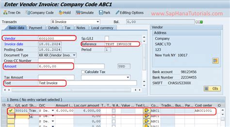 Post Nonpo Vendor Invoices In Sap Fb60 Tcode Sap Hana Tutorials