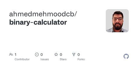 github ahmedmehmoodcb binary calculator
