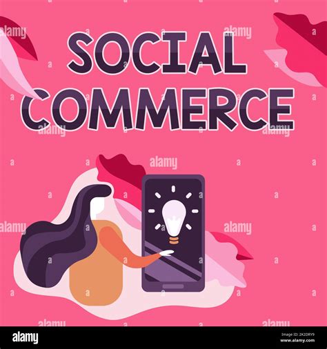 Writing Displaying Text Social Commerce Business Approach Uses Social Networks In The Buying Of