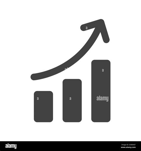 Curve Growth Chart Graph Icon Flat Vector Isolated On White Background
