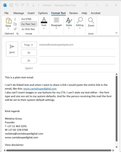 Plain Text Vs Html Email Which Is Best Cantaloupe Digital