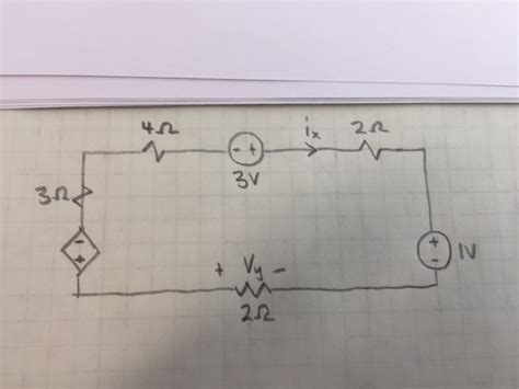 Solved Find Ix And Vy On The Circuit Shown Below Using The