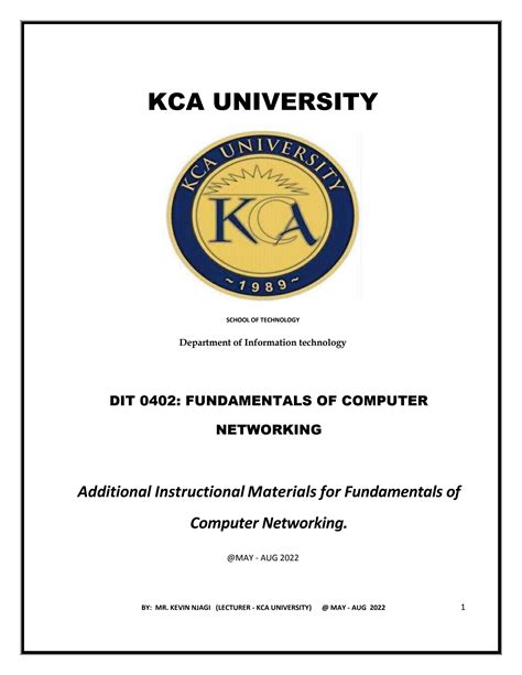 Solution Lesson 1 Introduction To Fundamentals Of Computer Networking