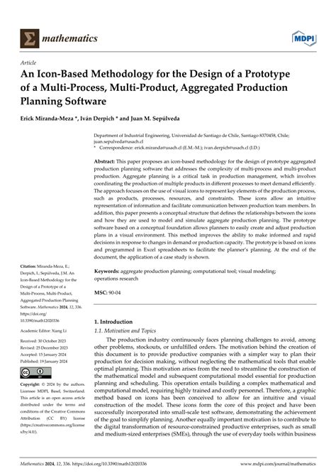 PDF An Icon Based Methodology For The Design Of A Prototype Of A Multi Process Multi Product